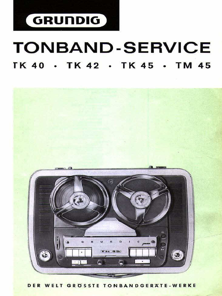 Grundig TK 45 Service Manual | PDF