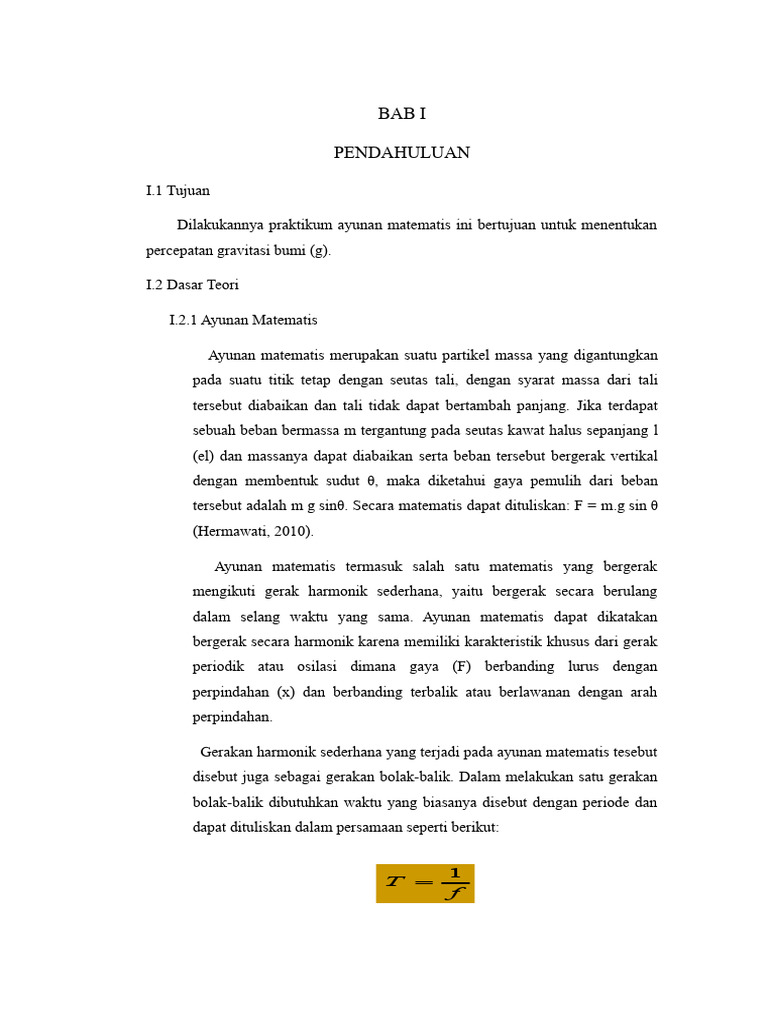 Laprak Ayunan Matematis | PDF