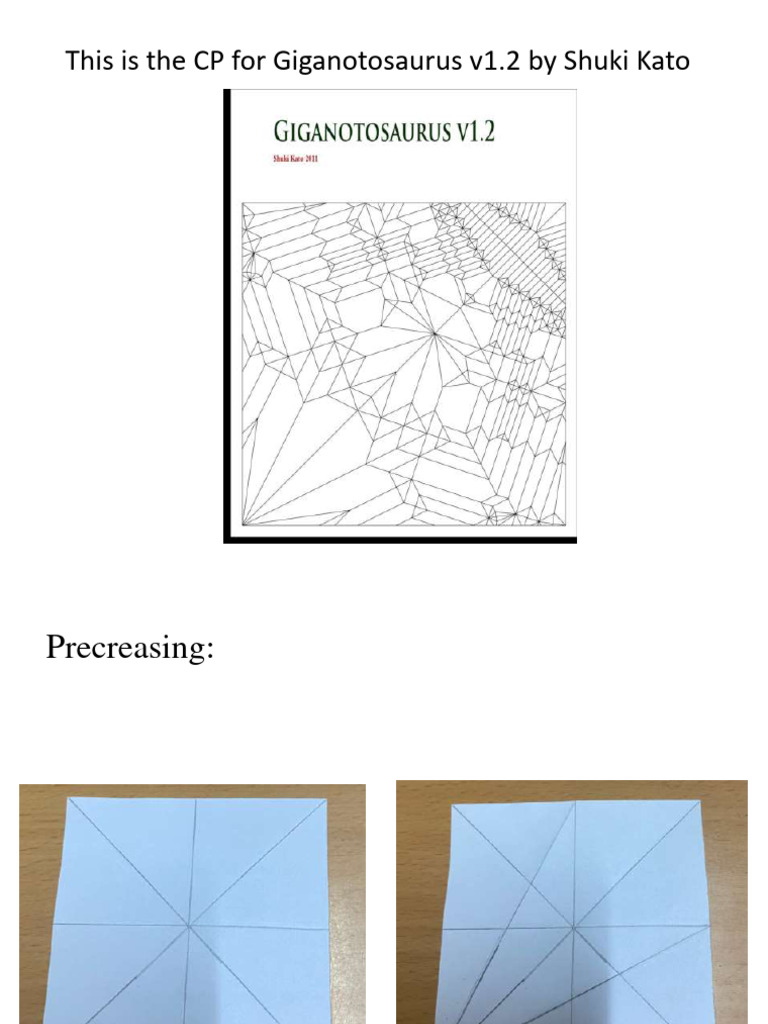 Giganotosaurus Origami by Shuki Kato | PDF | Games & Activities