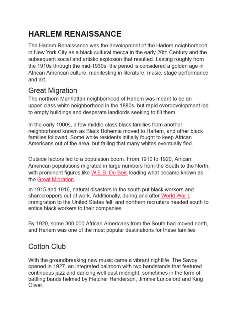 Harlem Renaissance | PDF | Harlem Renaissance | Jazz