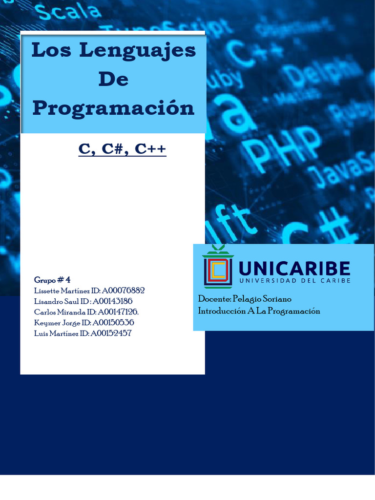Trabajo Final Lenguajes De Programacion Grupo 4 Pdf Net Framework Lenguaje De 