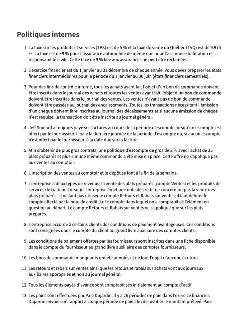 Politique Interne | PDF