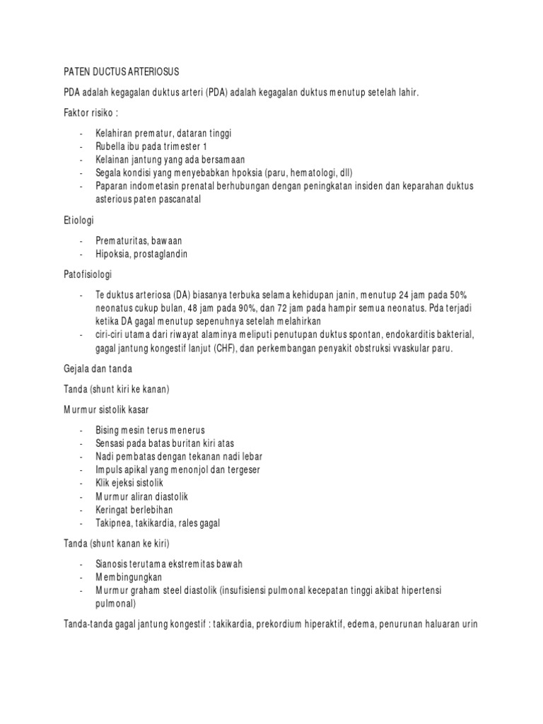 Konsep Pda, VSD, Tof | PDF
