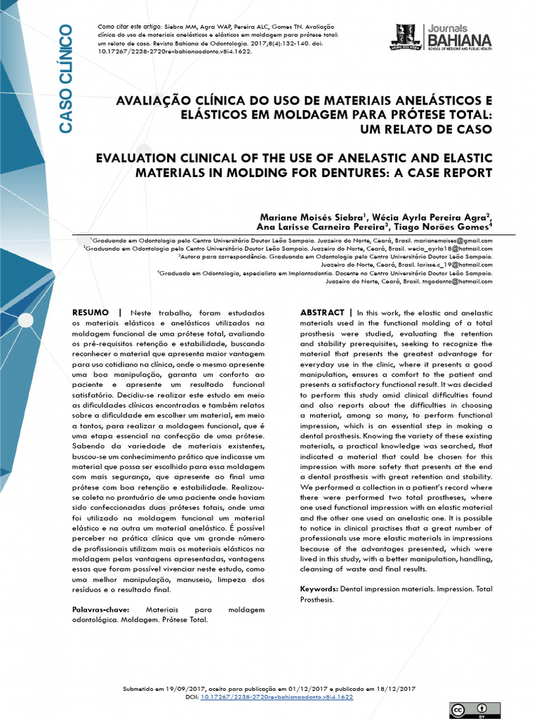 Admin,+RBO+v8n4 1622 | PDF | Prótese | Odontologia