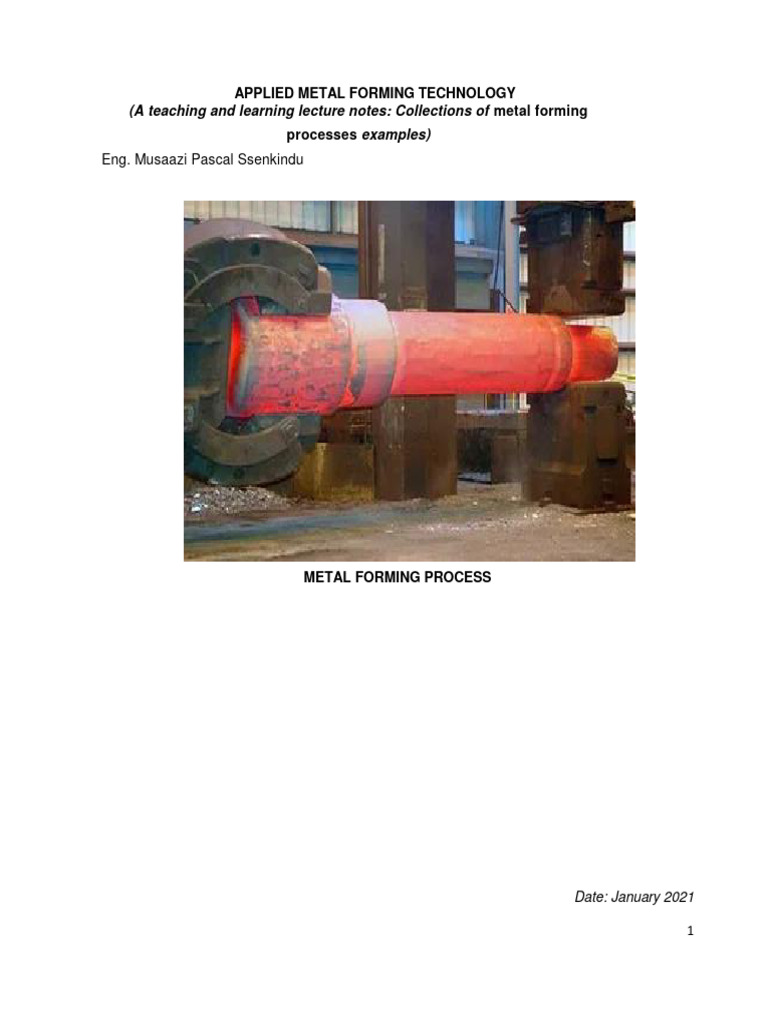 BME Metal Forming Technology 2022 Reviewed | PDF | Plasticity (Physics ...