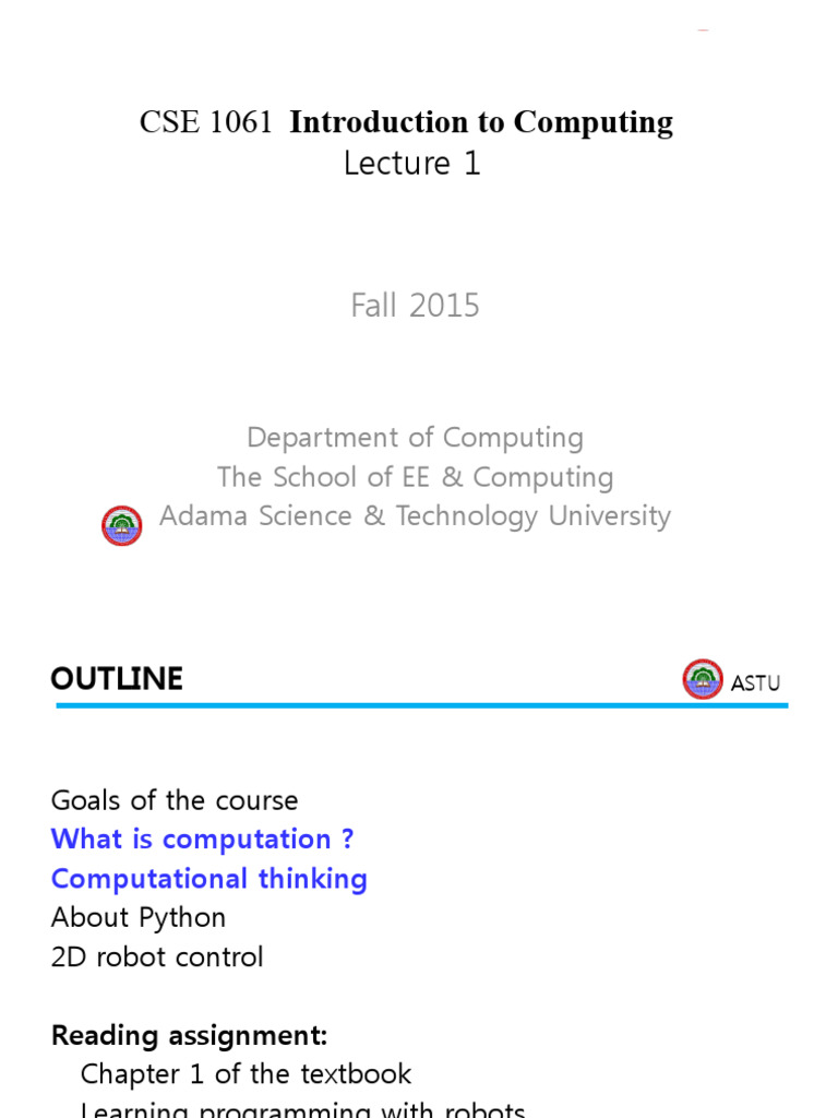 Introduction to Computational Thinking | PDF | Programming | Computer Program