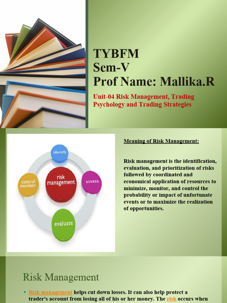 RM Unit 4 | PDF | Order (Exchange) | Day Trading