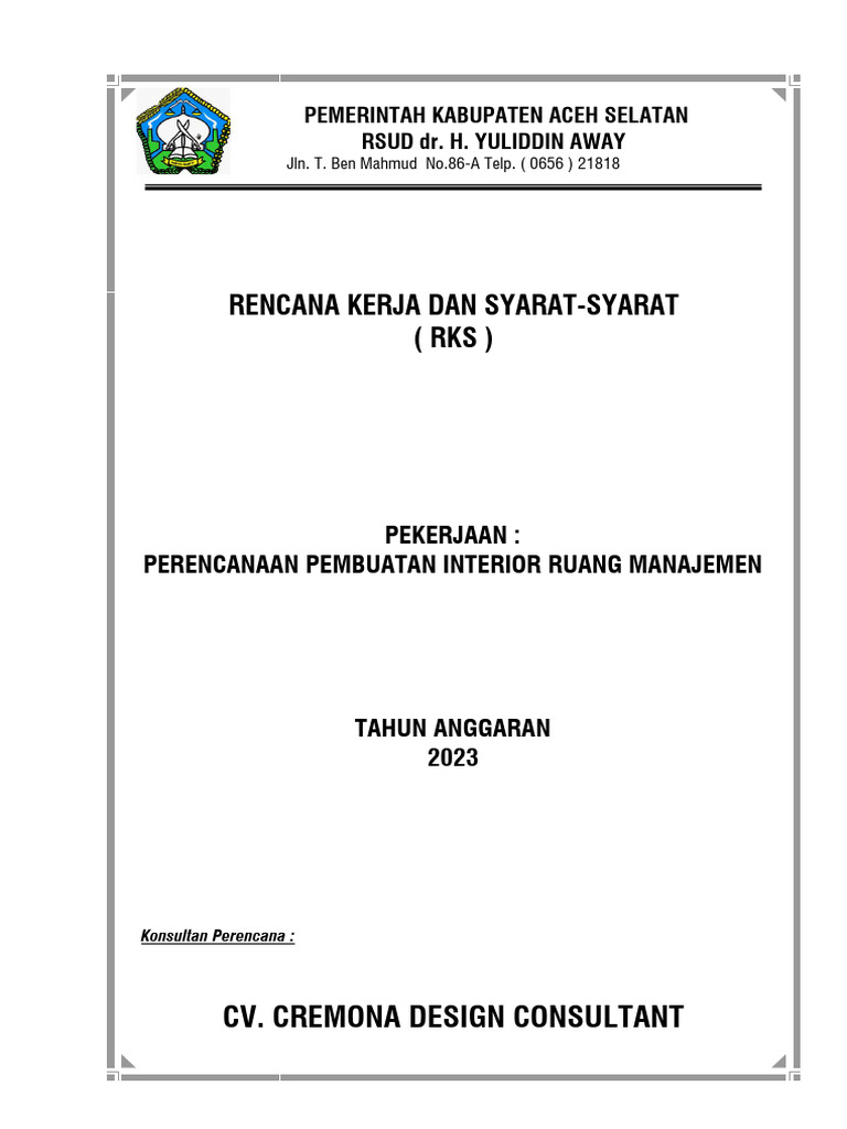 3.rencana Kerja Dan Syarat-Syarat (RKS) | PDF | Teknologi & Rekayasa
