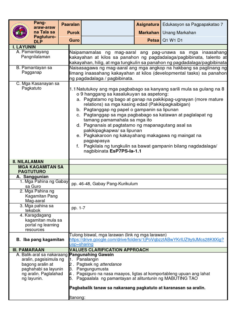 Esp7 q1 l1 Melc1 Final | PDF