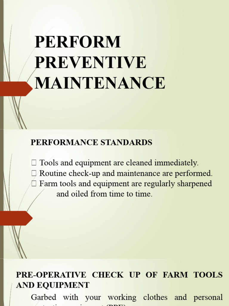 Preventive Maintenance for Farm Tools | PDF | Blade | Plough
