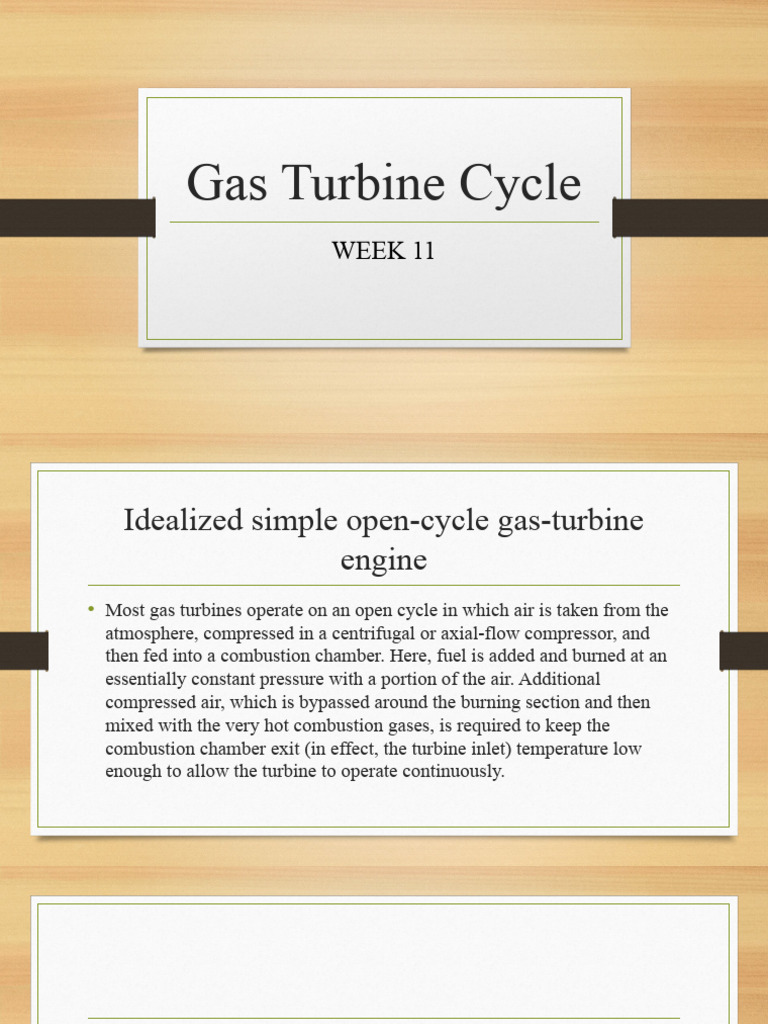 Gas Turbine Cycle | PDF | Gas Turbine | Jet Engine
