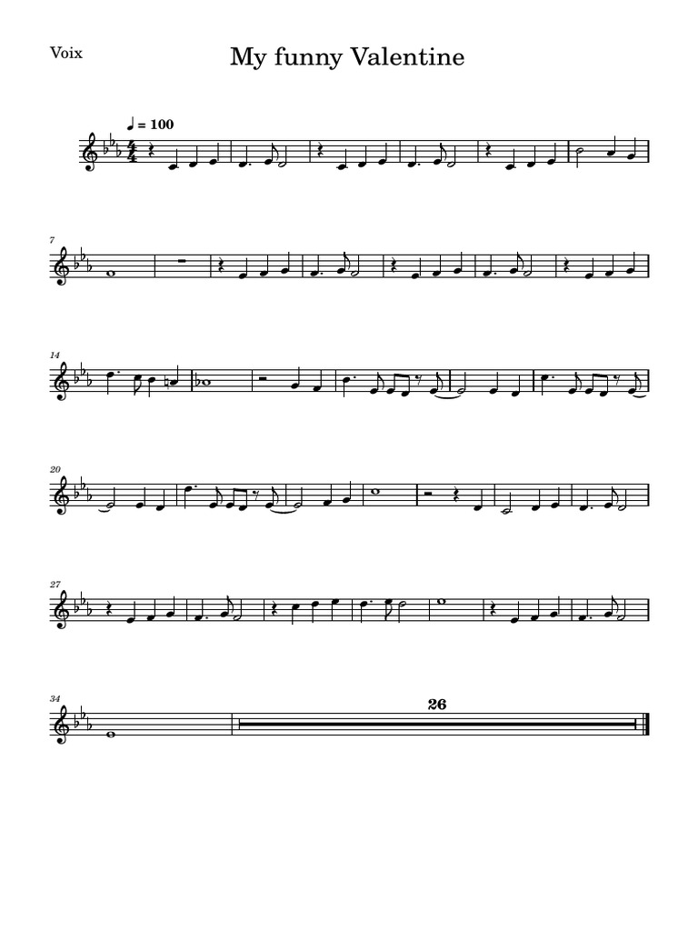 My Funny Valentine-Voix | PDF