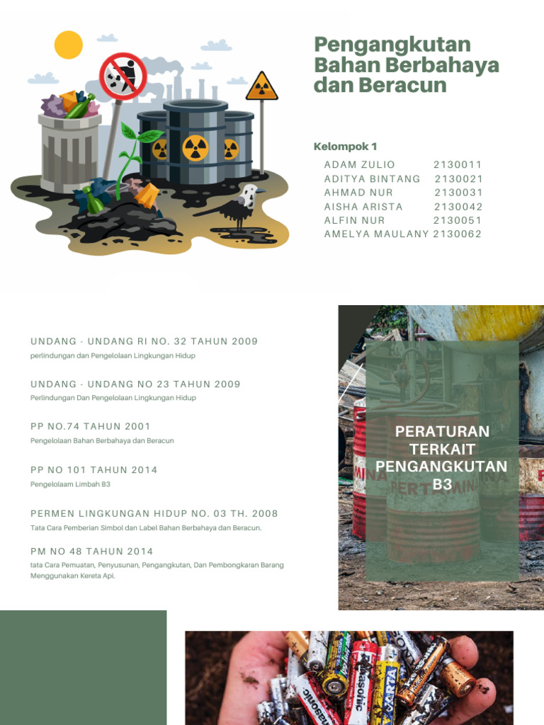 Kelompok 1 - TMP 3a - Pengangkutan B3 | PDF | Teknologi & Rekayasa