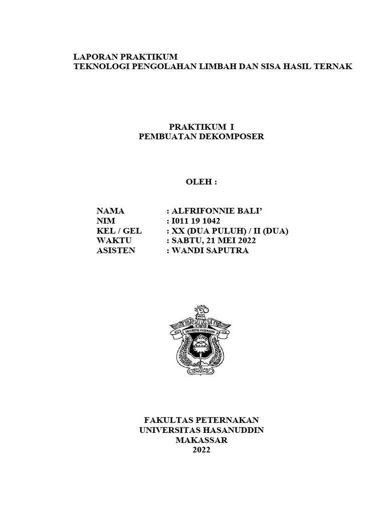 Laporan Isi Rumen | PDF | Kesehatan Holistik | Teknologi & Rekayasa