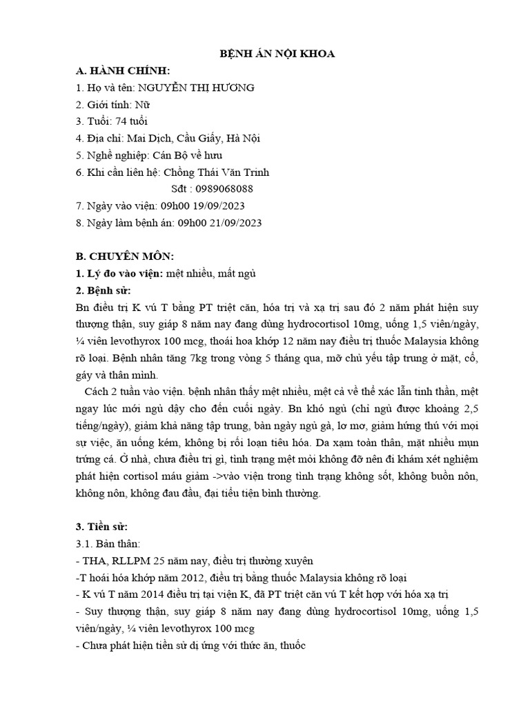 BA Suy Giáp HC Cushing | PDF