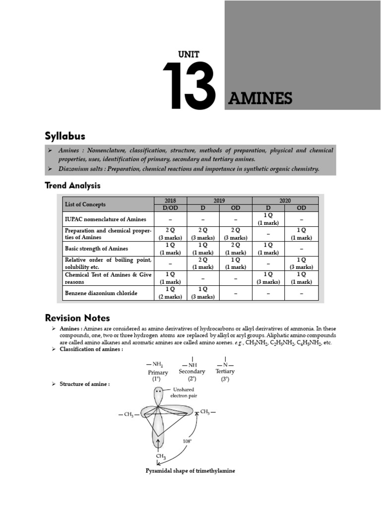 Amines | PDF | Amine | Physical Chemistry