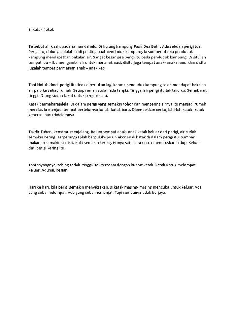 Si Katak Pekak | PDF