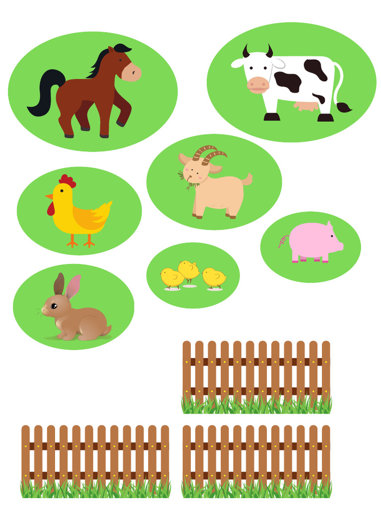 Farm Animals Cut and Paste Activity Worksheet | PDF