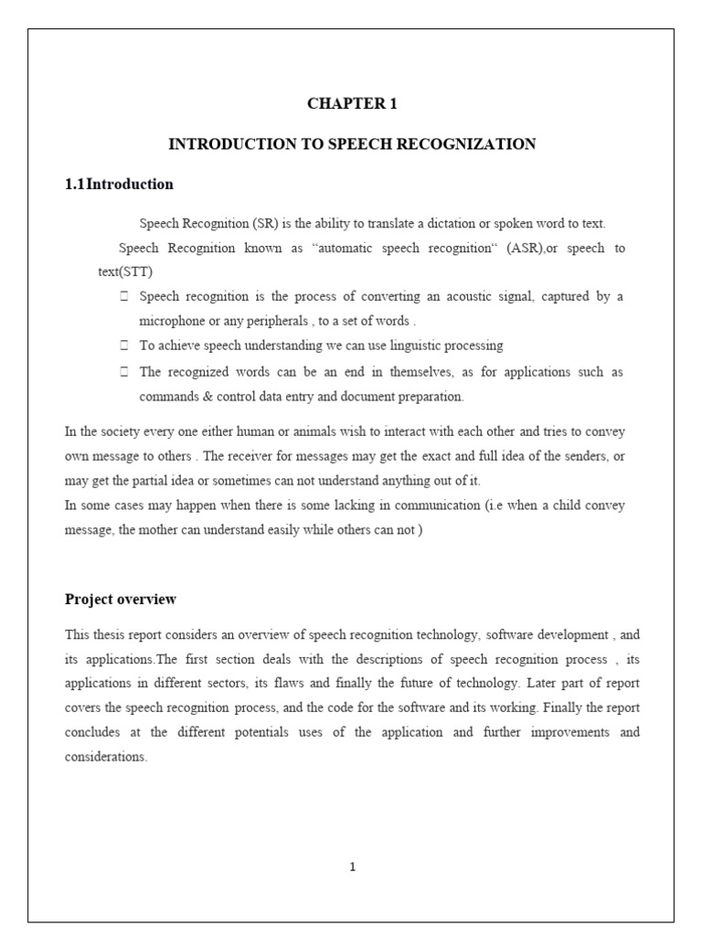 Tejaswini Group Report | PDF | Speech Recognition | Speech