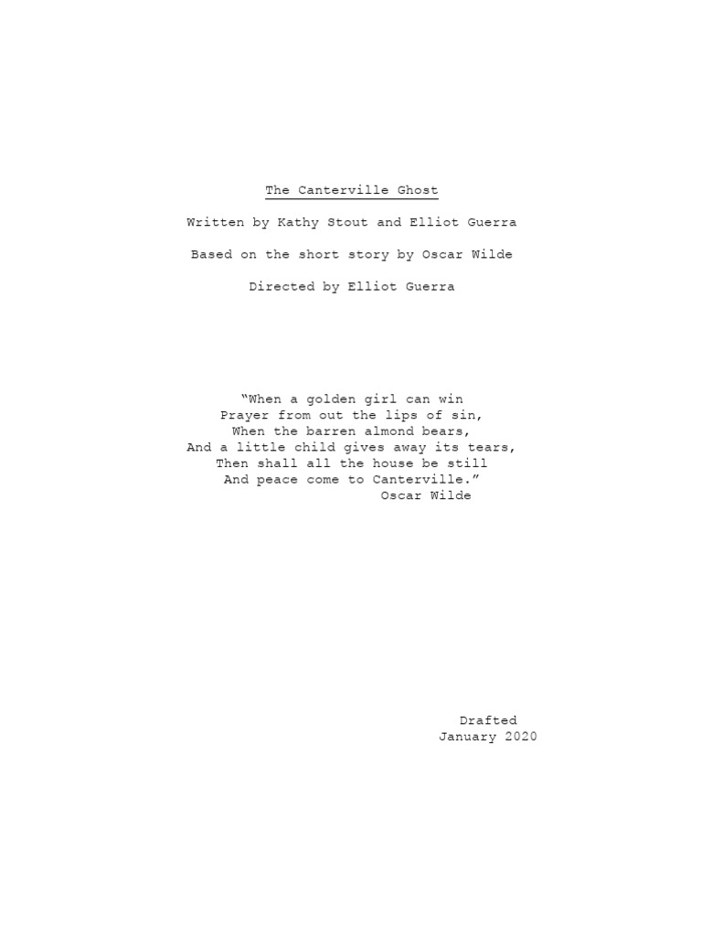The Canterville Ghost Play Script | PDF | Home & Garden