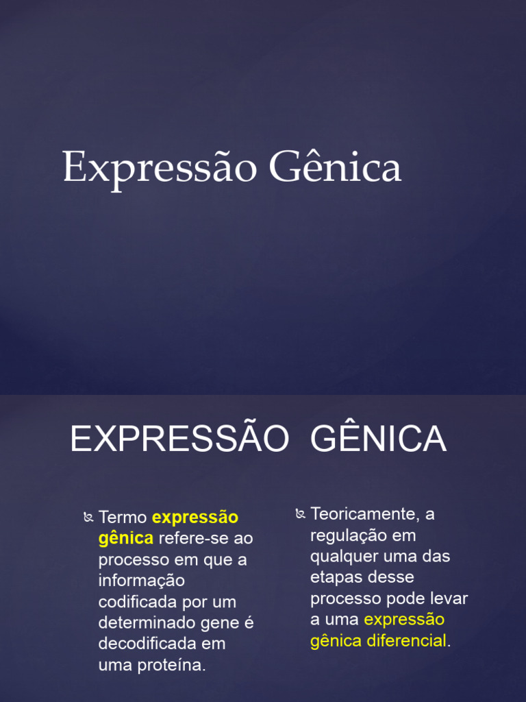 Aula 2-Mecanismo de Regulacao Da Expressao Genica | PDF | Gene ...