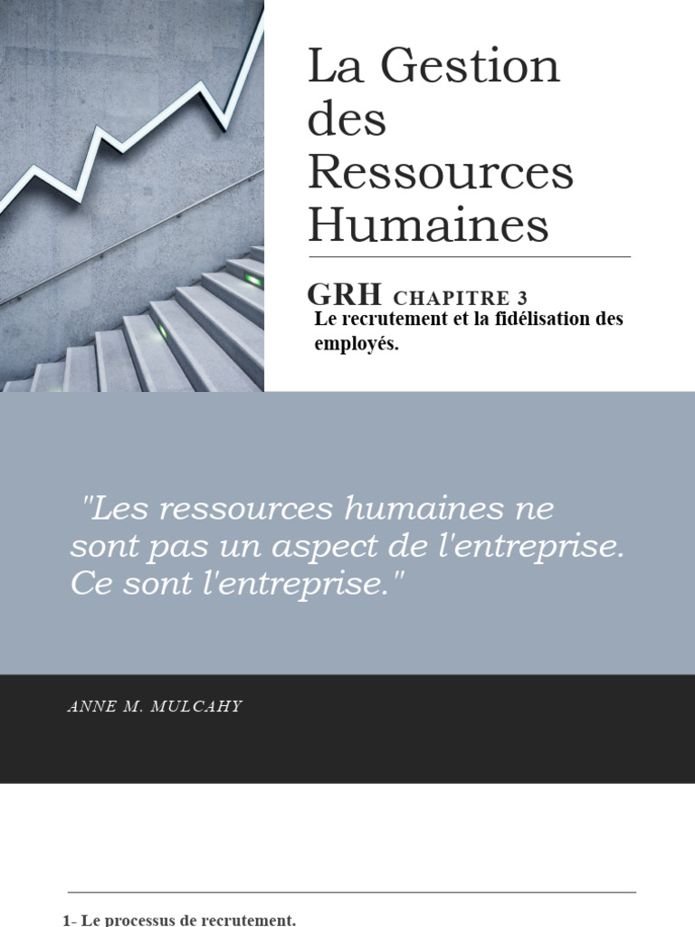 chapitre 3 GRH | PDF | Recrutement | Gestion des ressources humaines