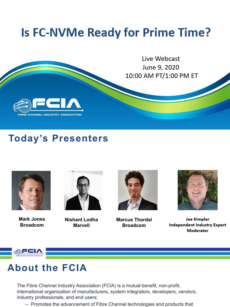 FCIA Is FC NVMe Ready For Prime Time Final | PDF | Solid State Drive ...