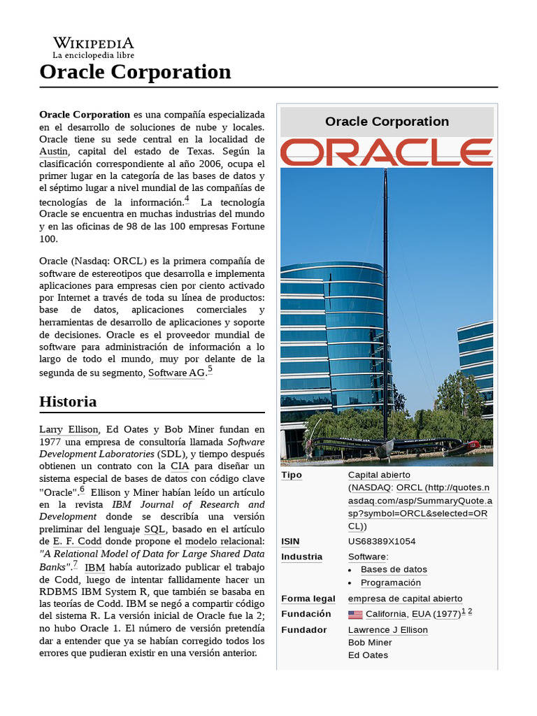 Oracle Corporation | PDF | Oracle Corporation | Software