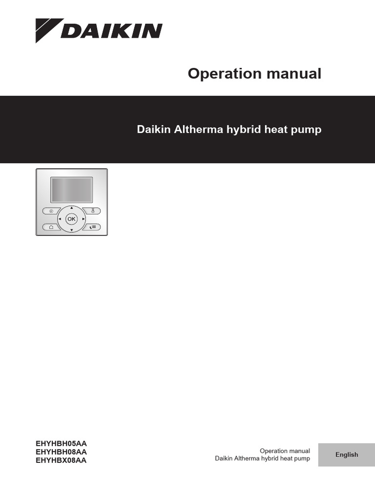 Daikin - 2022 - Operation Manuals - English | PDF | Water Heating | Air ...