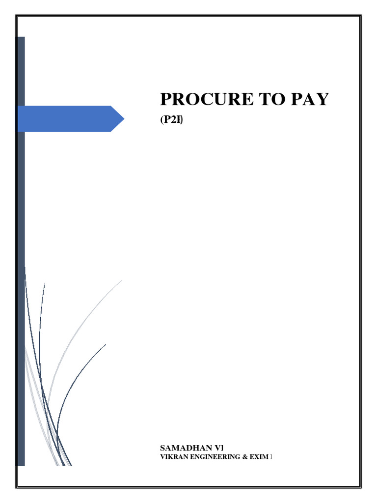 Sap Procure To Pay Process | PDF | Receipt | Invoice