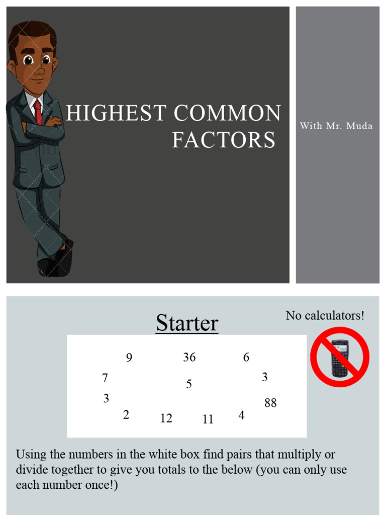 Highest Common Factors | PDF