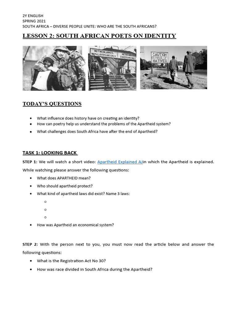 Apartheid and South African Identity | PDF | Apartheid | Race (Human ...