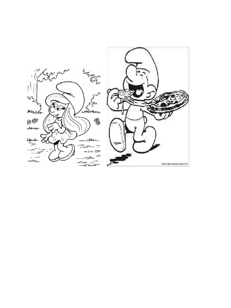 Planse de Colorat - Strumfii | PDF