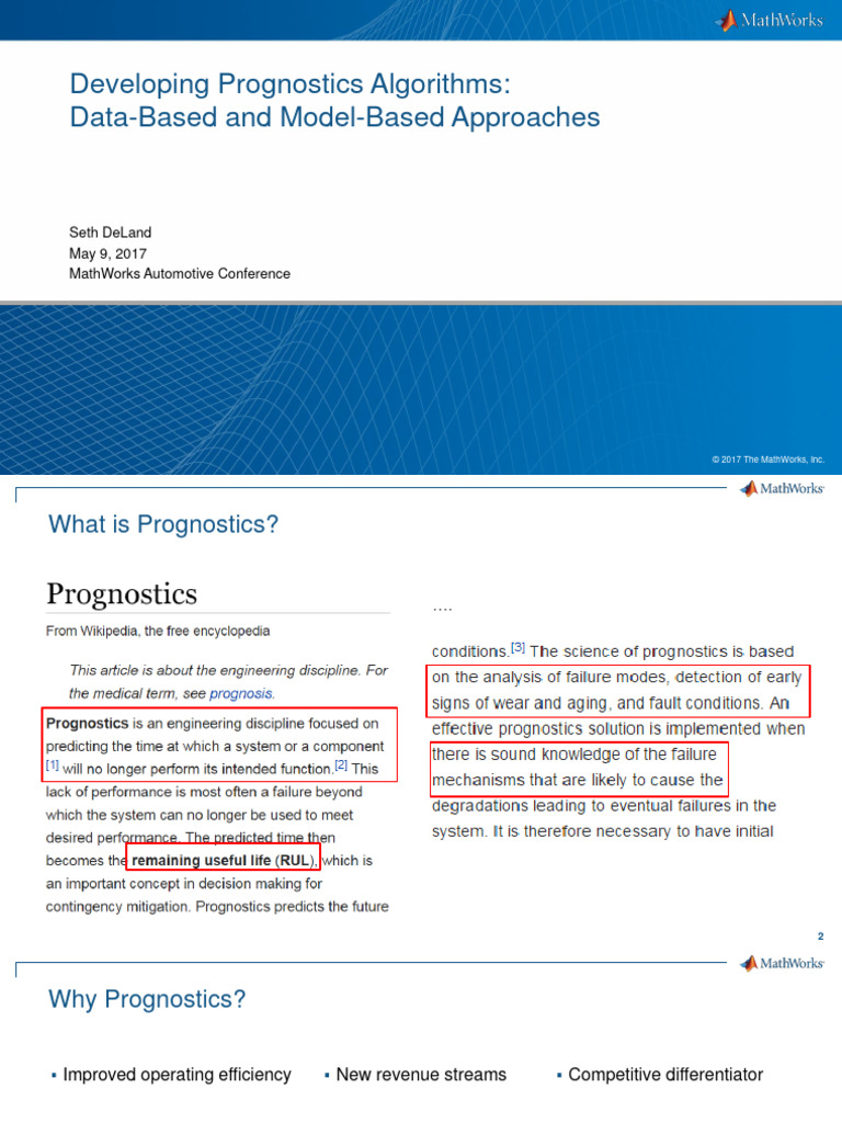 Developing Prognostics Algorithms Data Based Model Based Approaches 6820