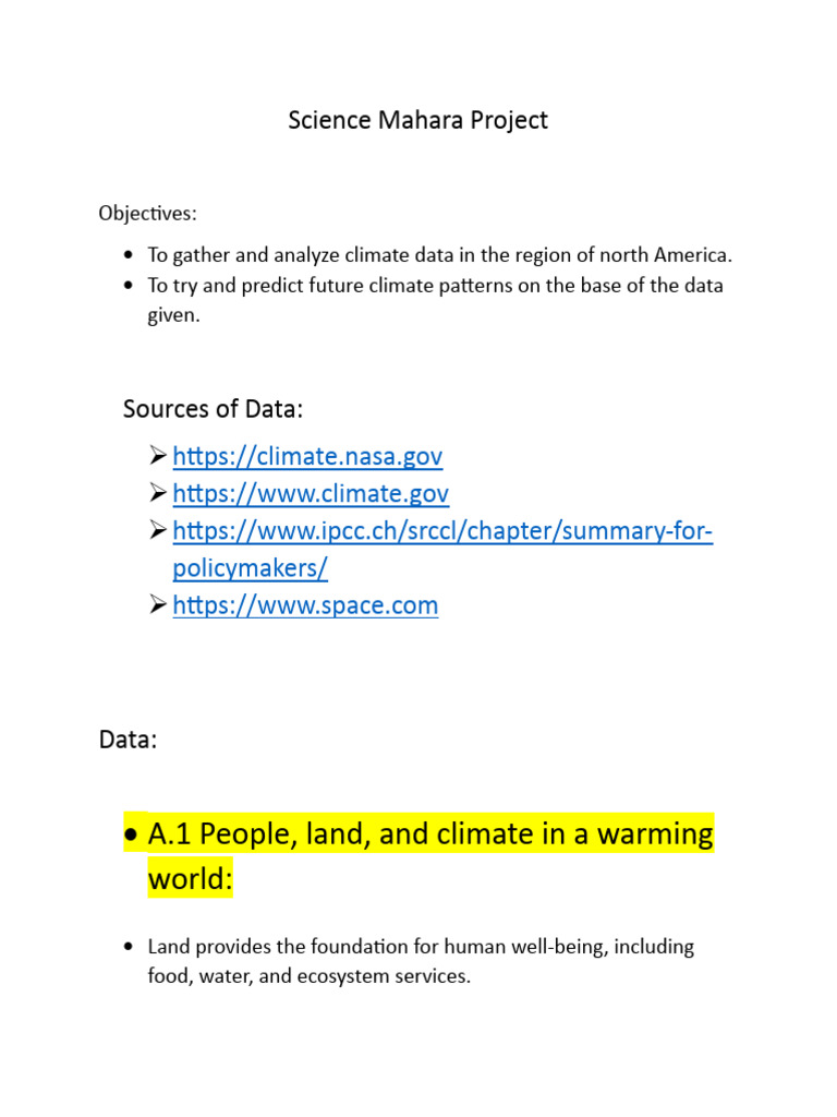 Science Mahara Project | PDF | Climate Change | Greenhouse Gas