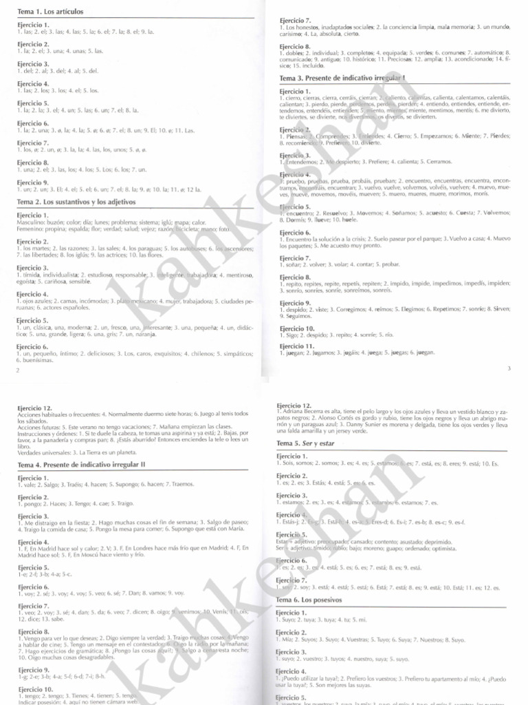 Clave de Uso A2 Kahkeshanspanish | PDF