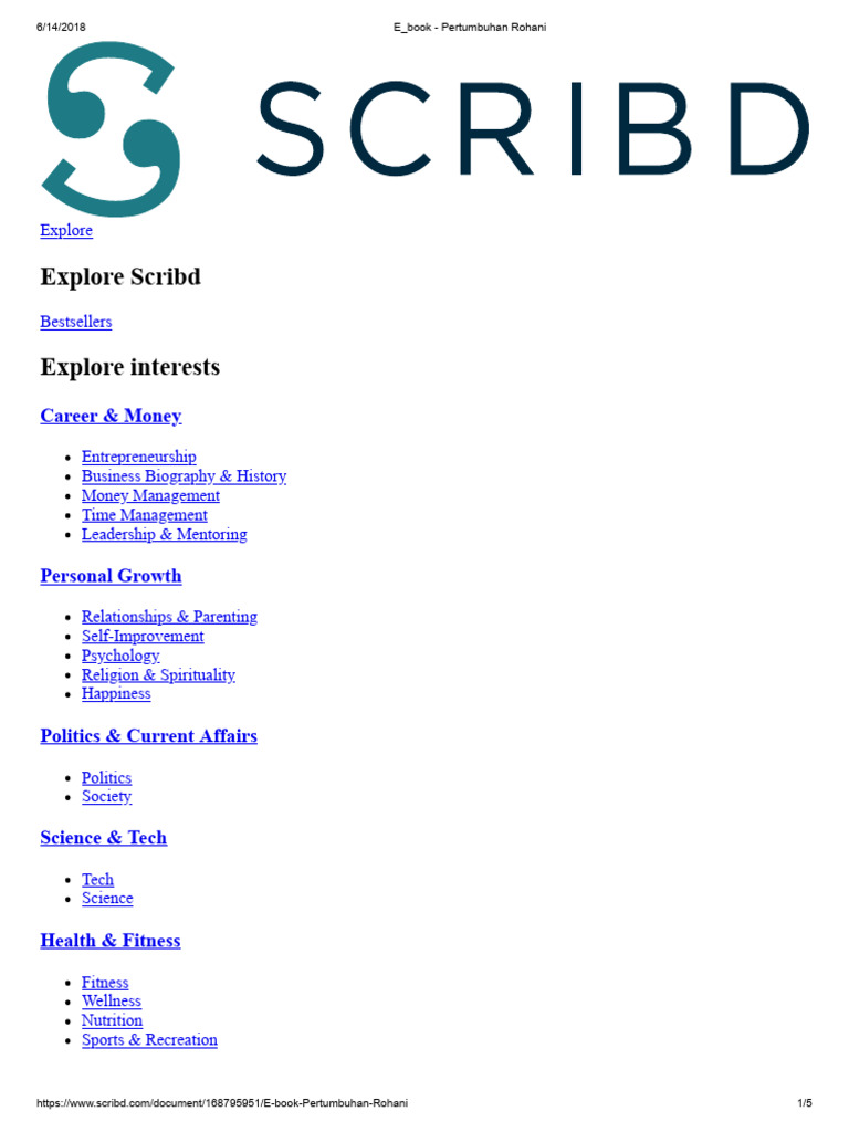 E - Book - Pertumbuhan Rohani | PDF | Scribd | Facebook