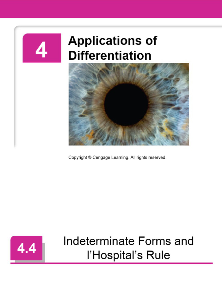 Slides ChIV Bài 4. Các Dạng Bất Định Và Quy Tắc Lhopital | PDF ...