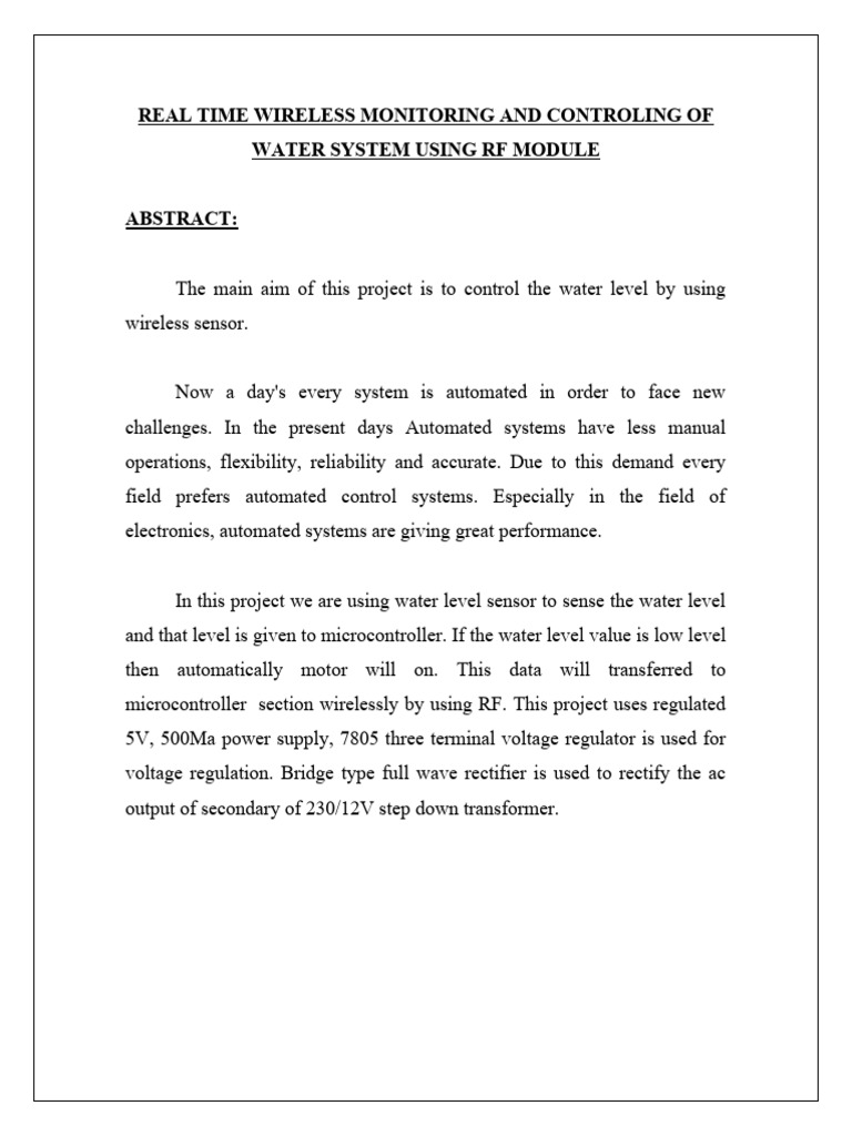 25.real Time Wireless Monitoring and Controling of Water System Using ...