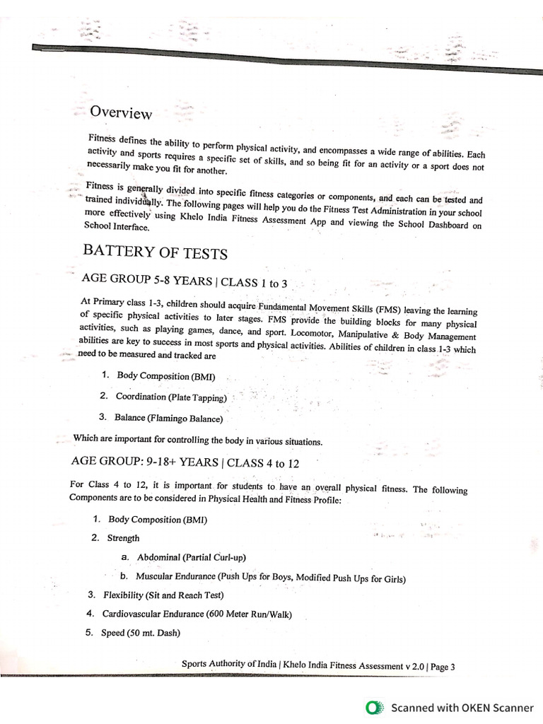 Fitness Test Administration | PDF