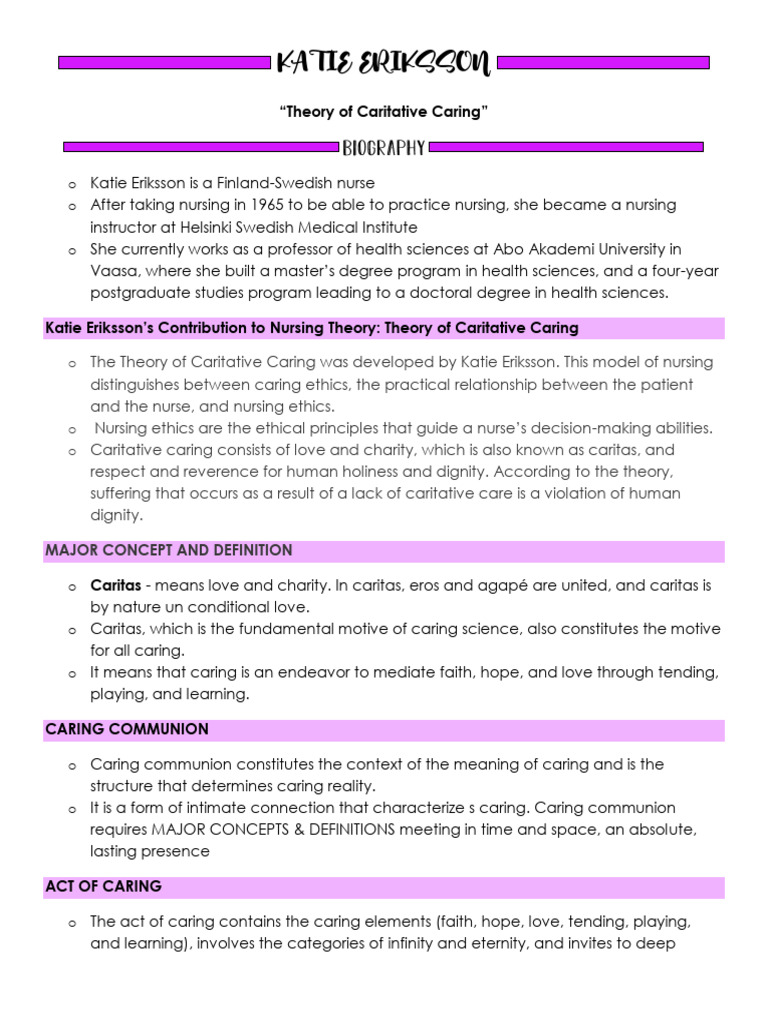 Katie Eriksson | PDF | Dignity | Nursing