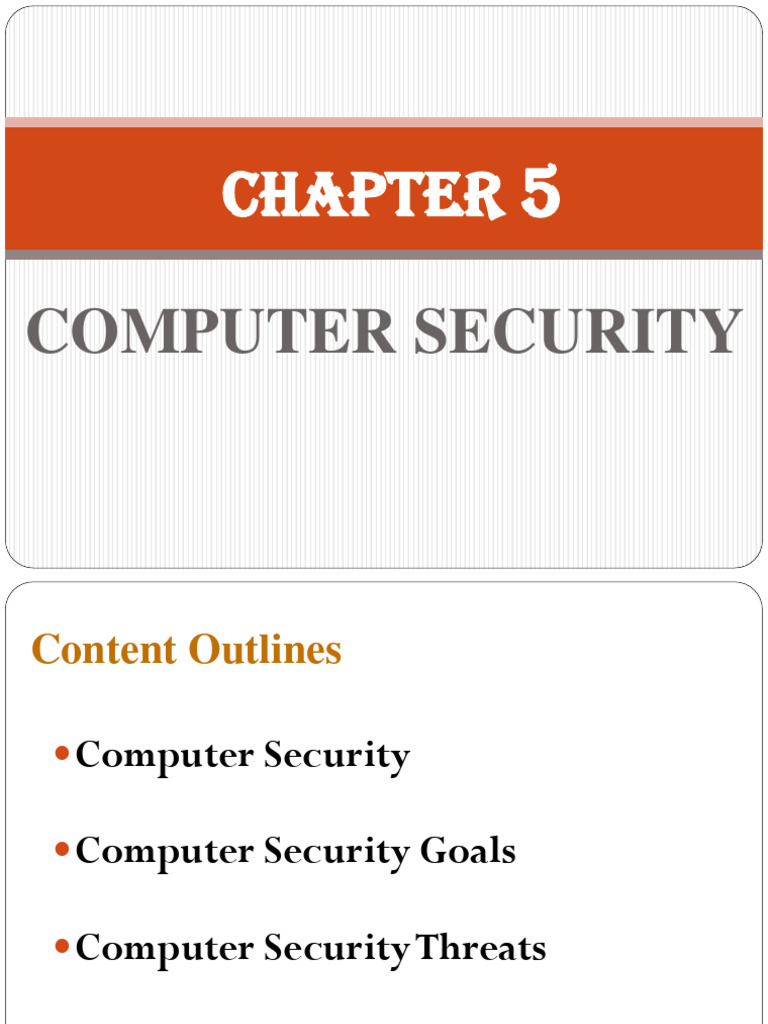 Chapter 5. Computer Security | Download Free PDF | Malware | Computer Virus