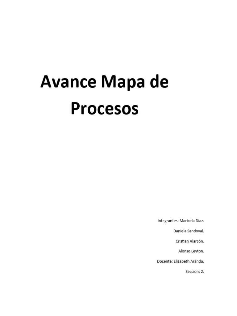 Avance Mapa de Procesos | PDF | Archivo de computadora | Informática