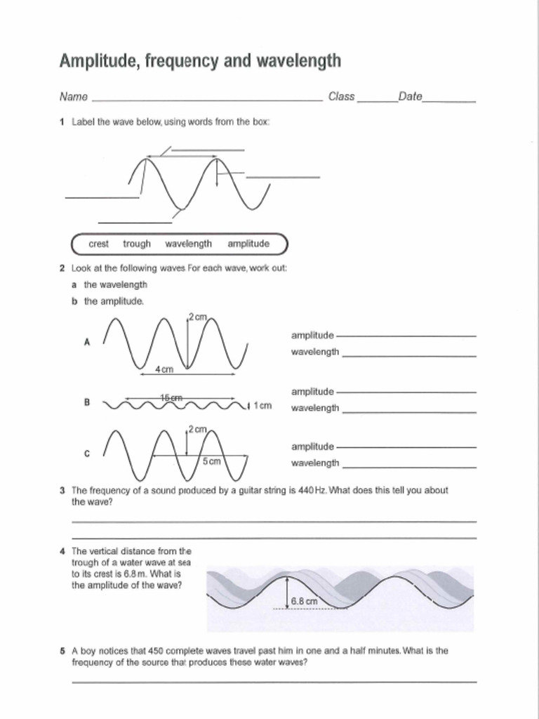 Amplitude, Frequency and Wavelength | PDF