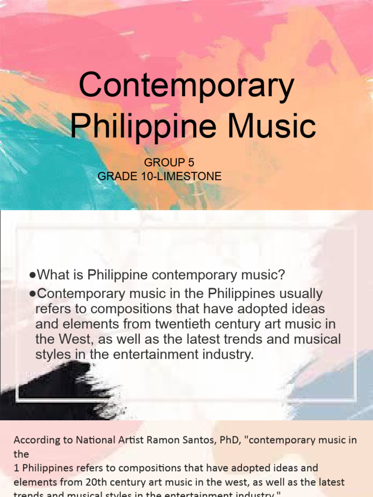 Overview of Contemporary Philippine Music | PDF | Performing Arts ...
