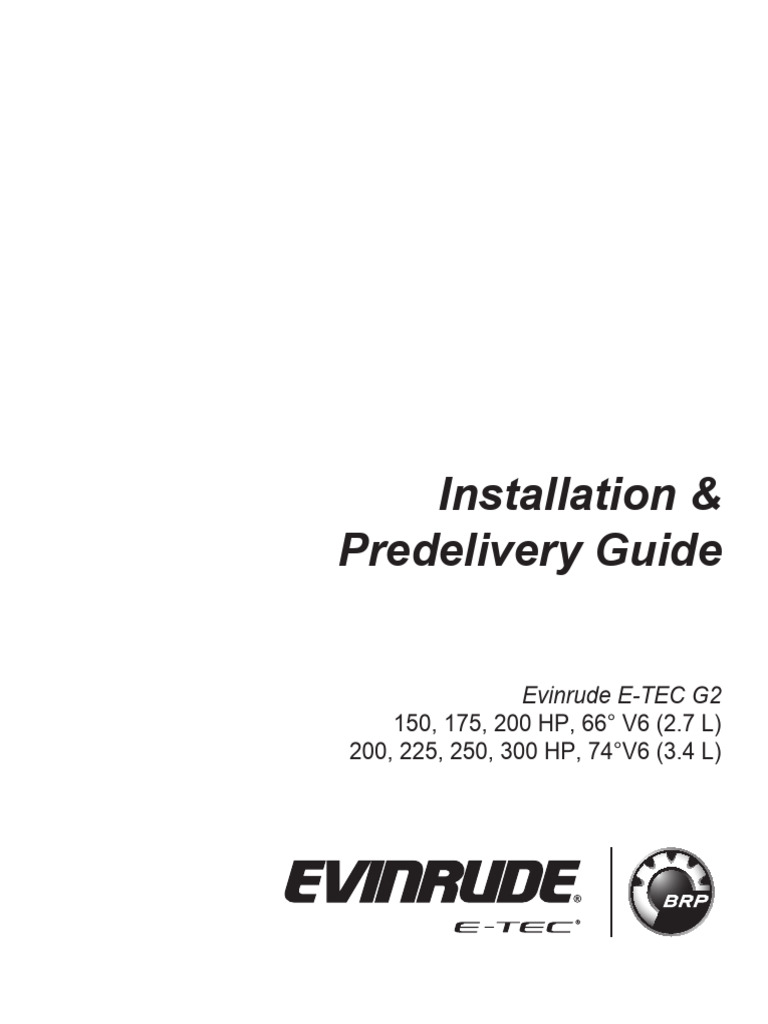 Evinrude Etec g2 200 300 Installation | PDF | Horsepower | Air Pollution