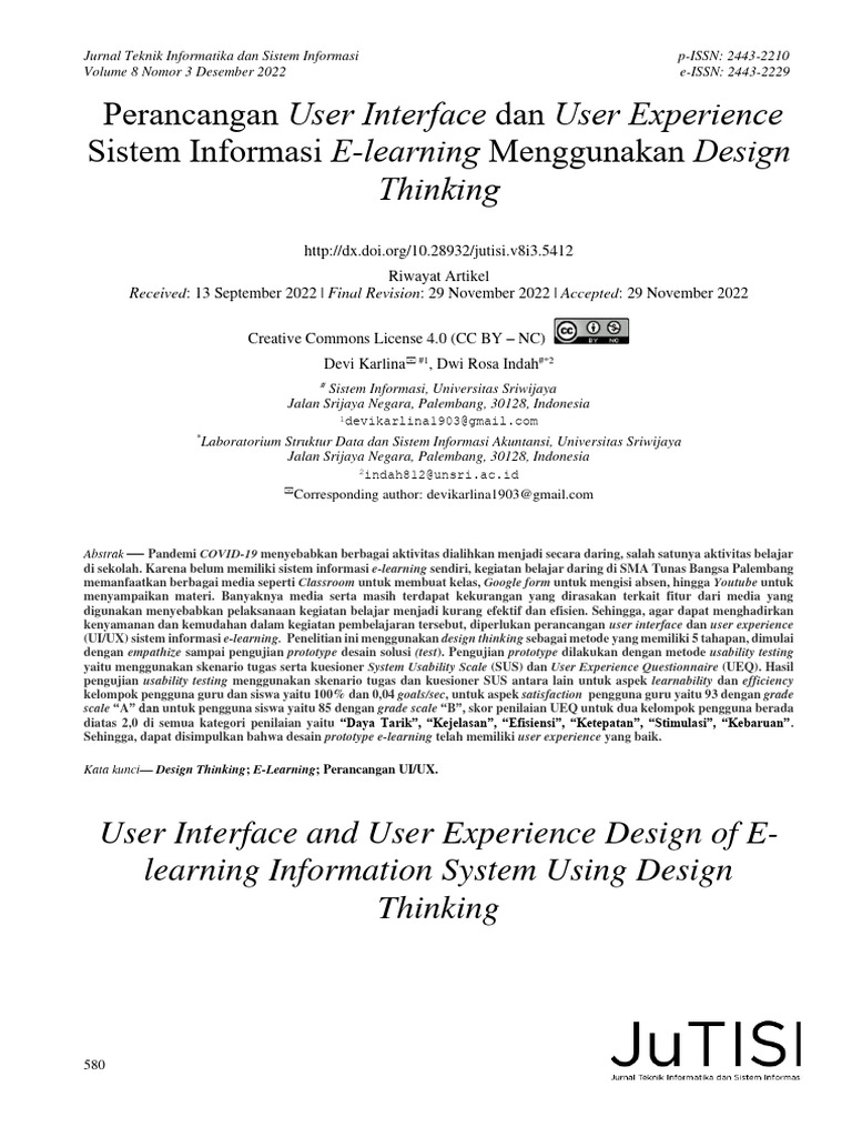 Perancangan User Interface Dan User Experience Sis | PDF | Komputer