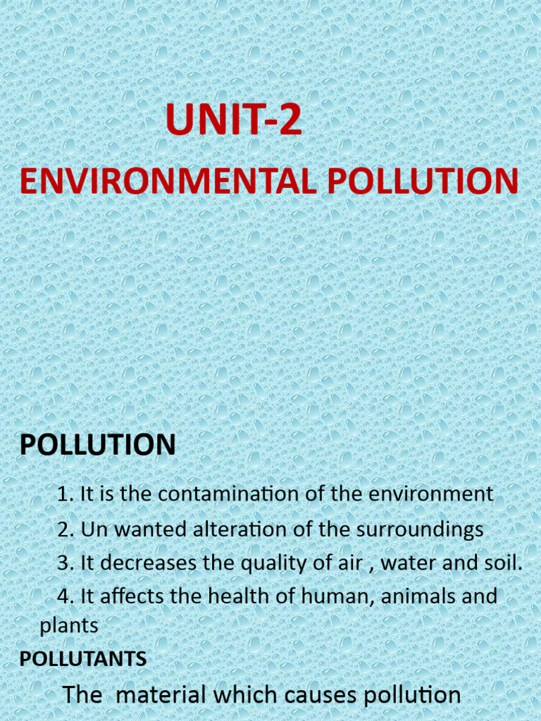 Module III Environmental Pollution | PDF | Water Pollution | Pollution