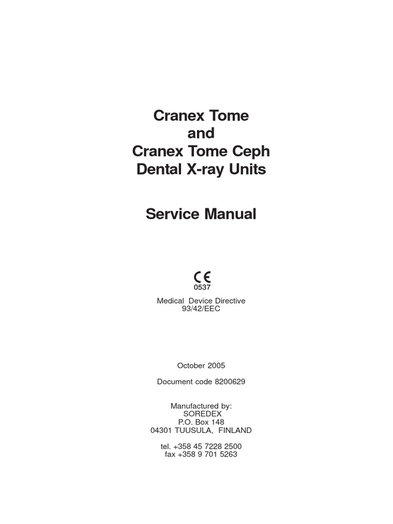 Service - FL - en Cranex Tome Soredex | PDF | Electrostatic Discharge ...