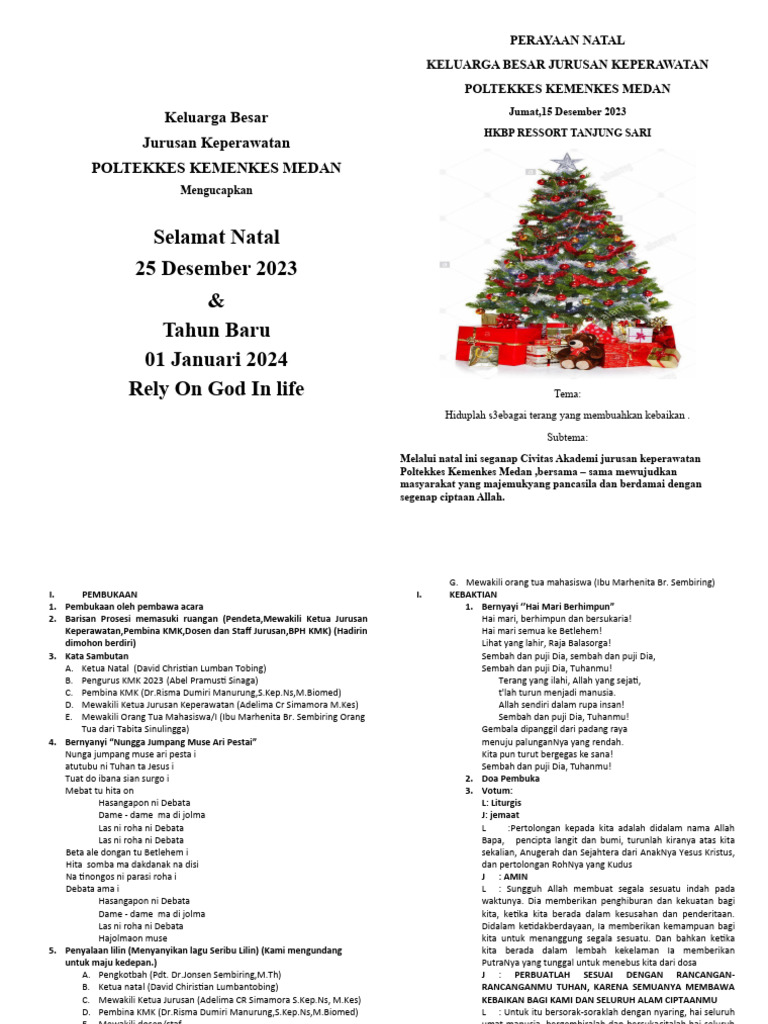 Tertib Acara Natal Jurkep | PDF Tertib Acara Natal Jurkep | PDF